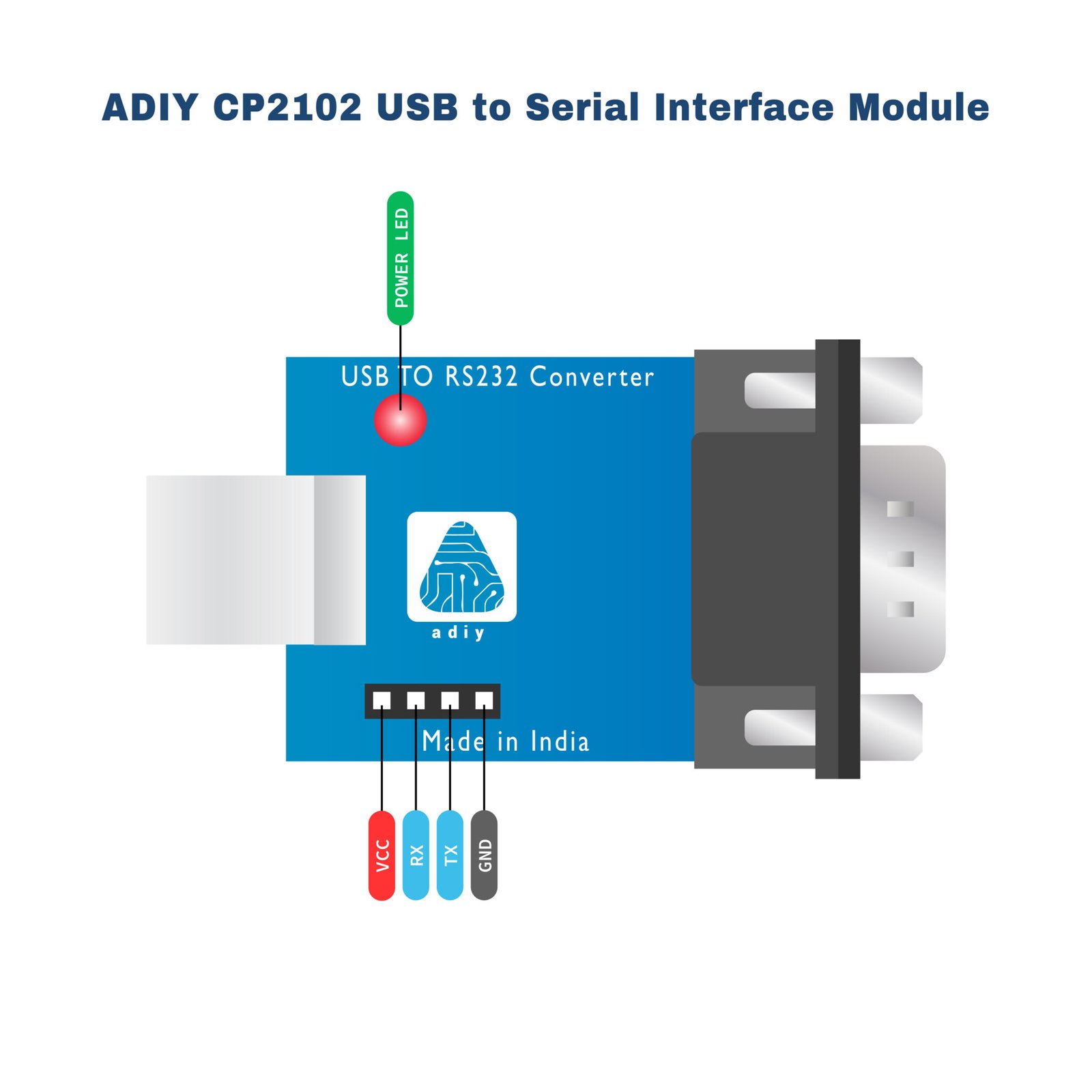Buy USB to RS232 Converter Module by ADIY online at best price
